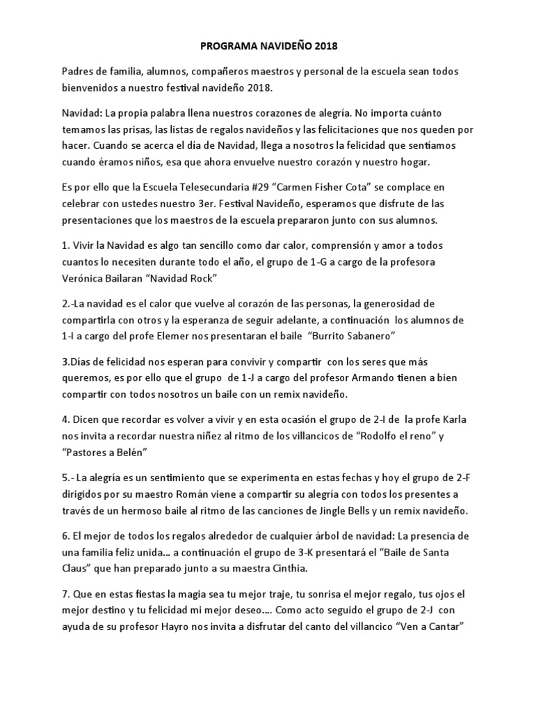 Programa Navideno | PDF | Navidad | Felicidad