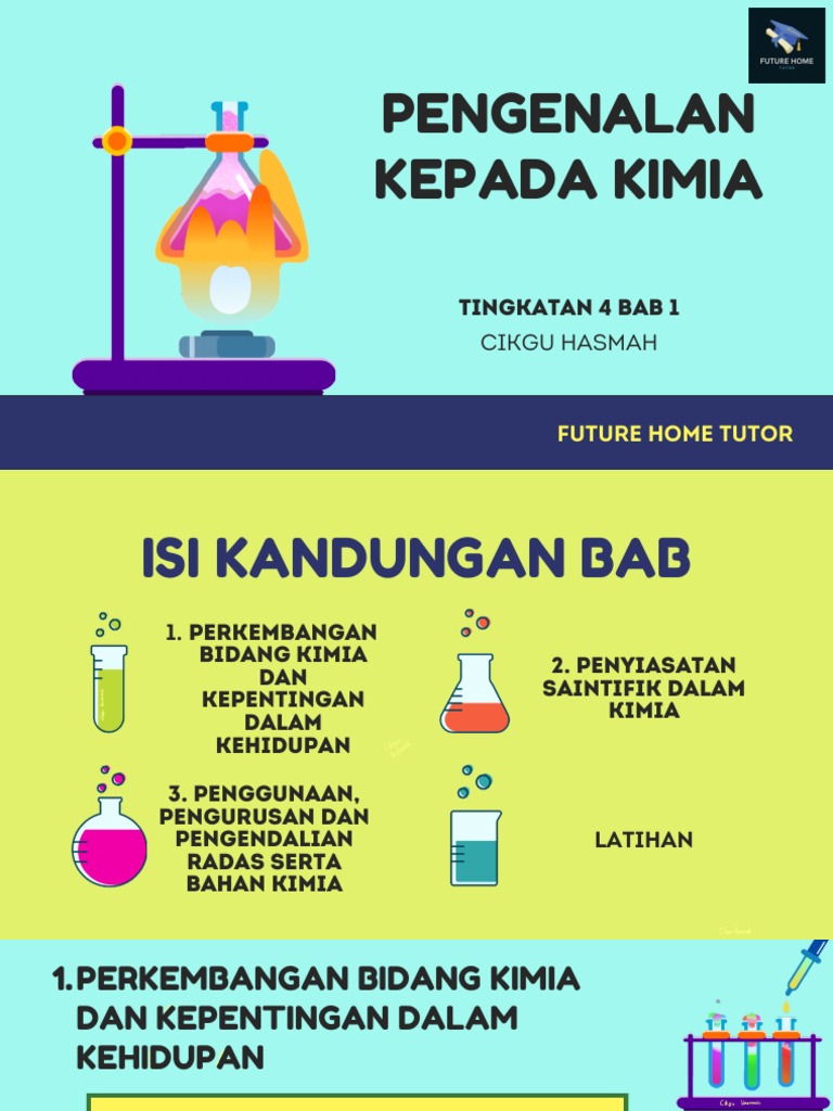 Kimia Tingkatan 4 Bab 1 Pengenalan Kepada Kimia | PDF