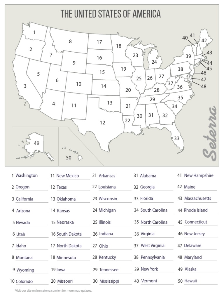 Us States Map Quiz Key | PDF | Southern United States Us States Map Quiz Key | PDF | Southern United States