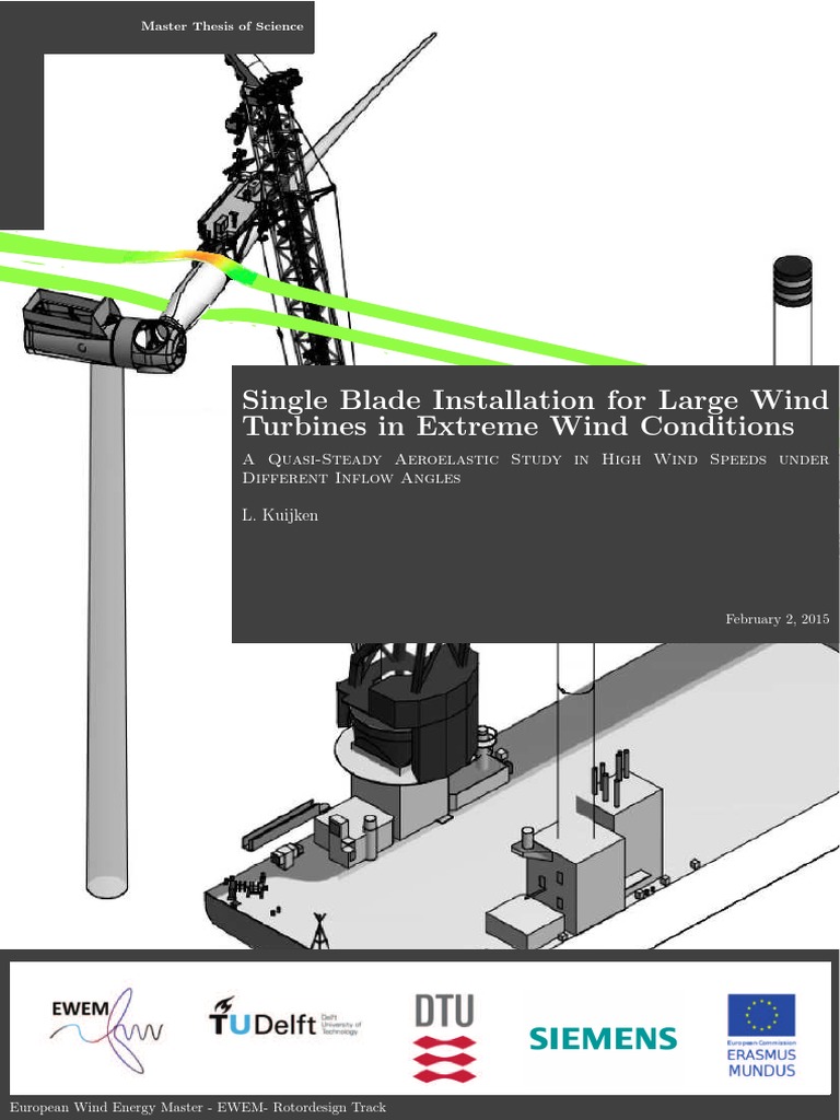 Single Blade Installation For Large Wind | PDF | Computational Fluid Dynamics | Airfoil