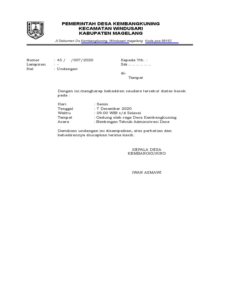 Notulen Dan Undangan Ok | PDF