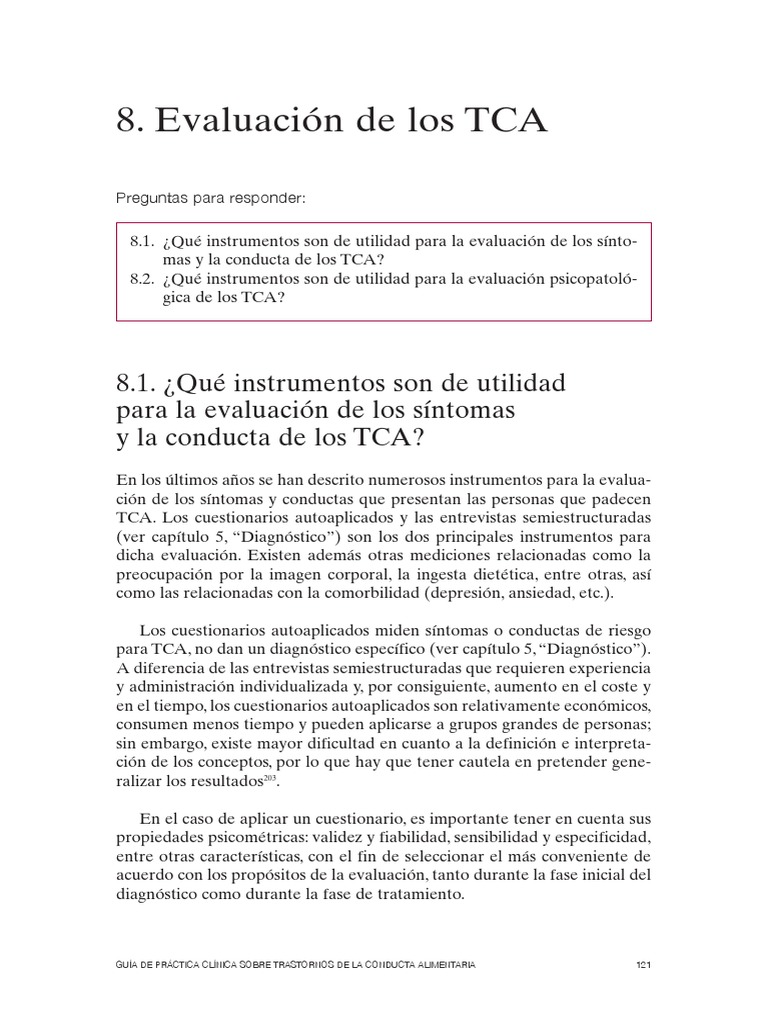 Instrumentos para la evaluación de los síntomas y conductas de los trastornos de la conducta ...