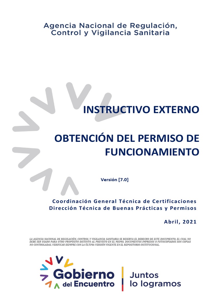 Obtencion Del Permiso de Funcionamiento Version 7.0 | PDF | Contraseña | Usuario (informática)