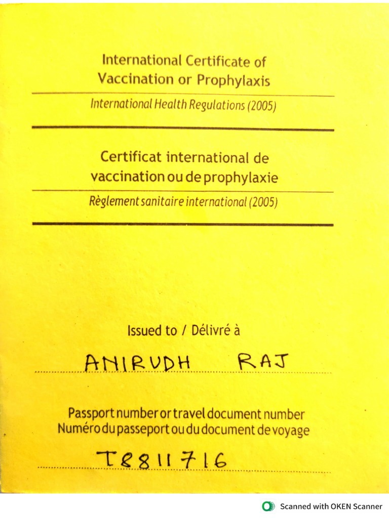 Yellow Fever Vaccination | PDF