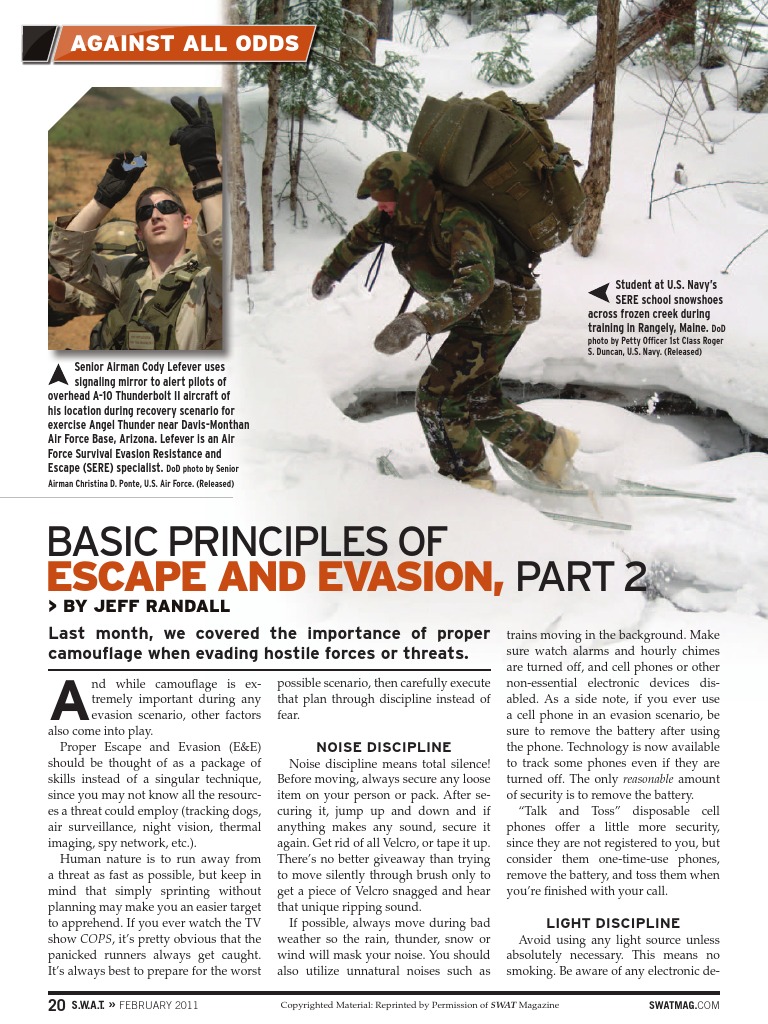 Basic Principles Of: Escape and Evasion | PDF | Armed Conflict | Nature