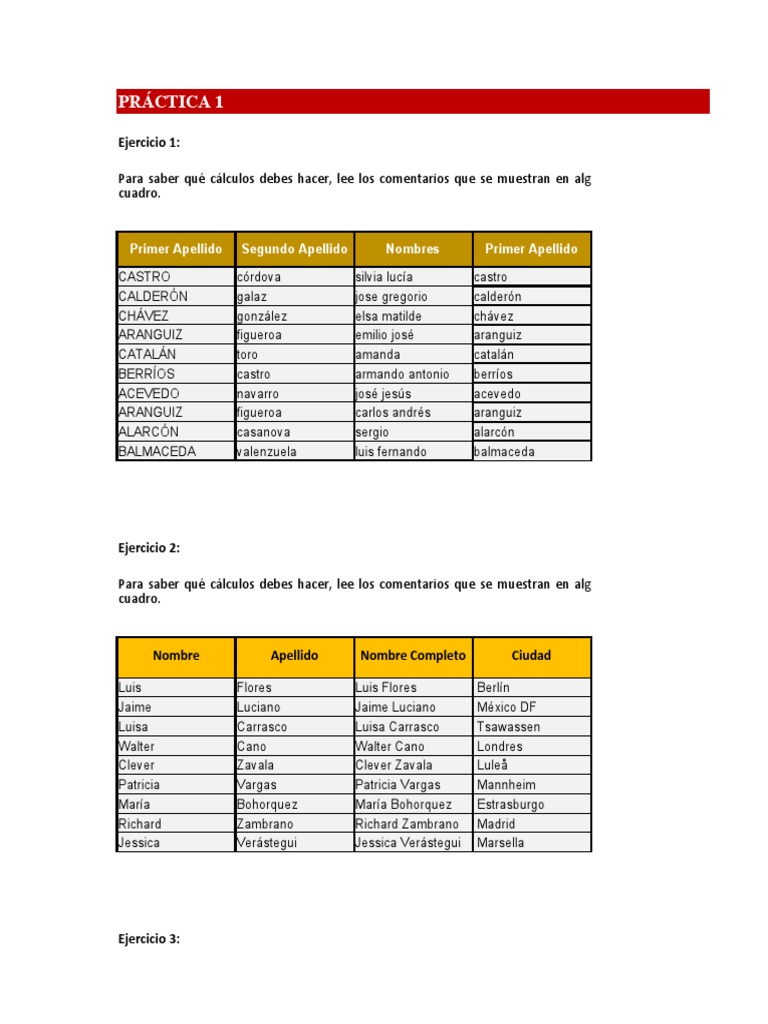 Práctica 2 Excel | PDF