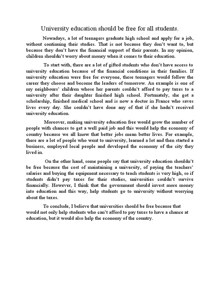 Argumentative Essay - Sample | PDF