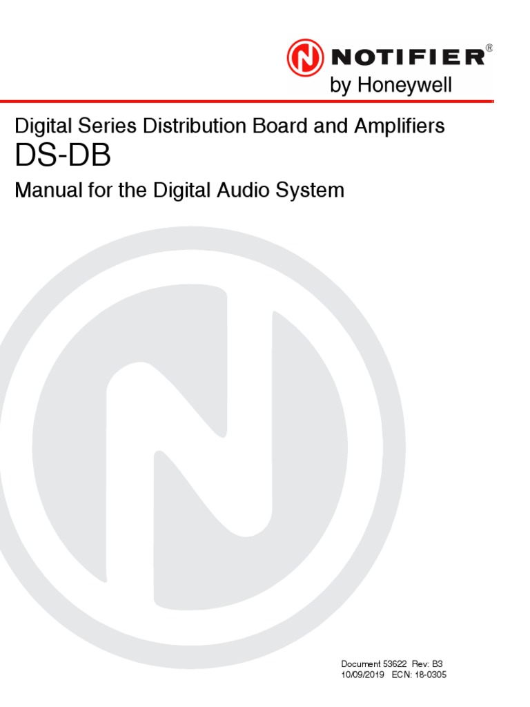 For The Digital Audio System DS-DB Digital Series Distribution Board and Amplifiers Manual | PDF ...