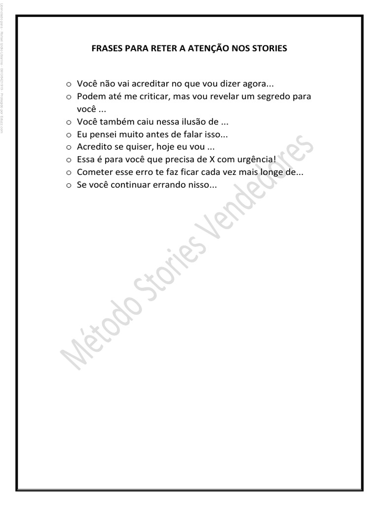 Frases para Reter Atencao | PDF