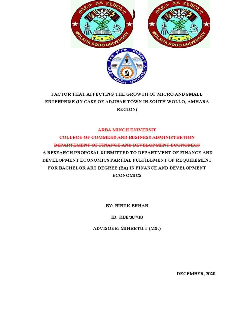Biruk Proposal Original | PDF | Ordinary Least Squares | Least Squares