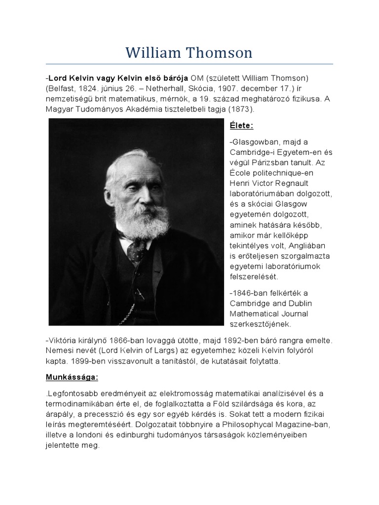 William Thomson | PDF