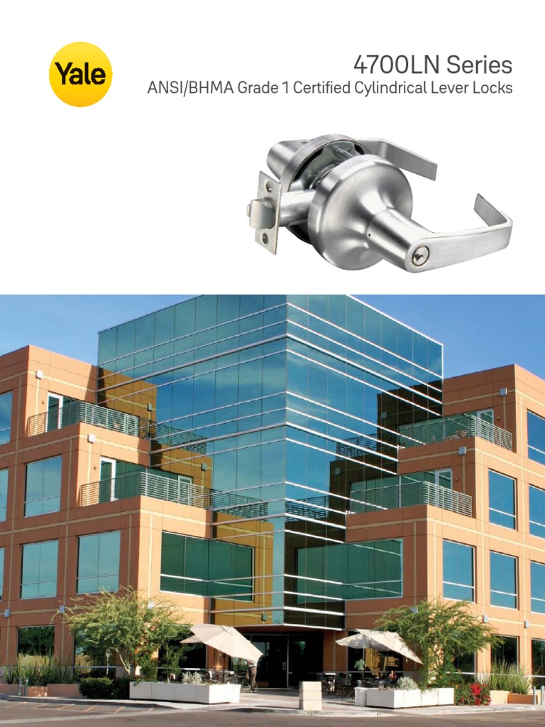 Yale 4700LN Series Lever Locks Catalog | PDF | Power Supply ...