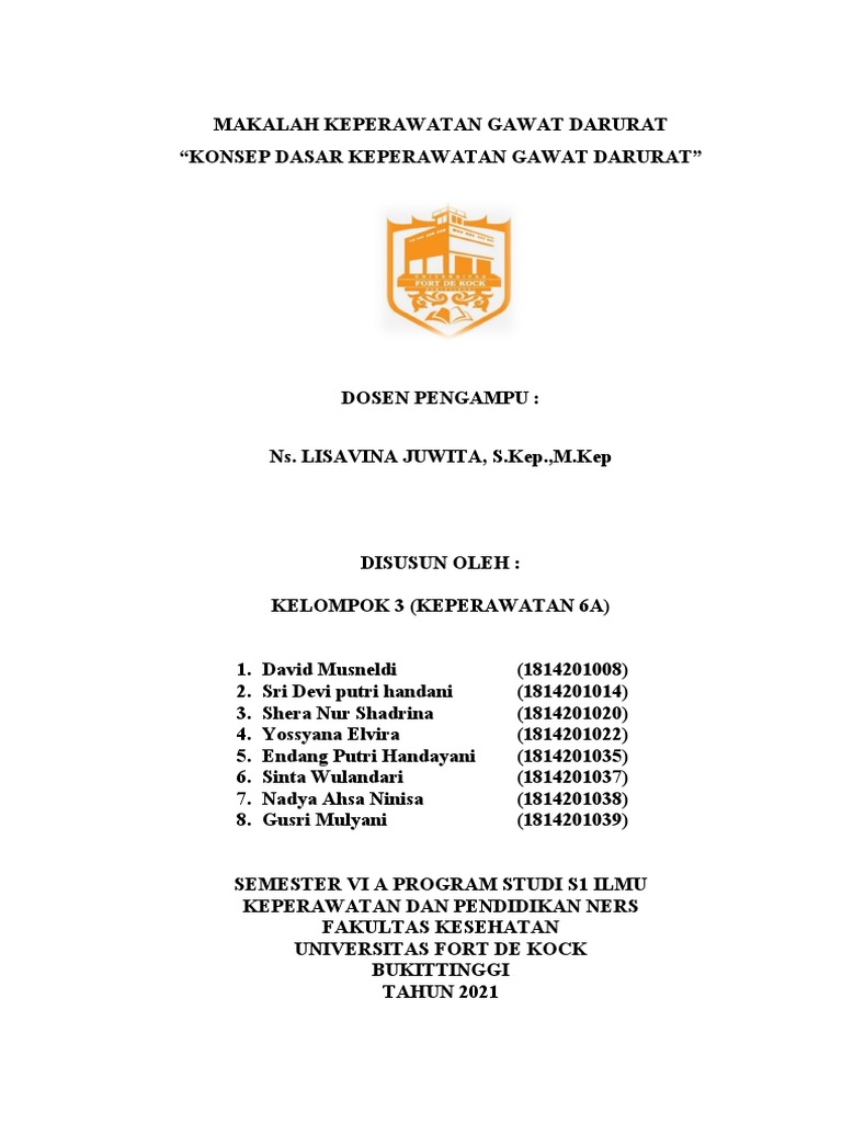 Makalah Konsep Dasar KGD (Kelompok 3) | PDF