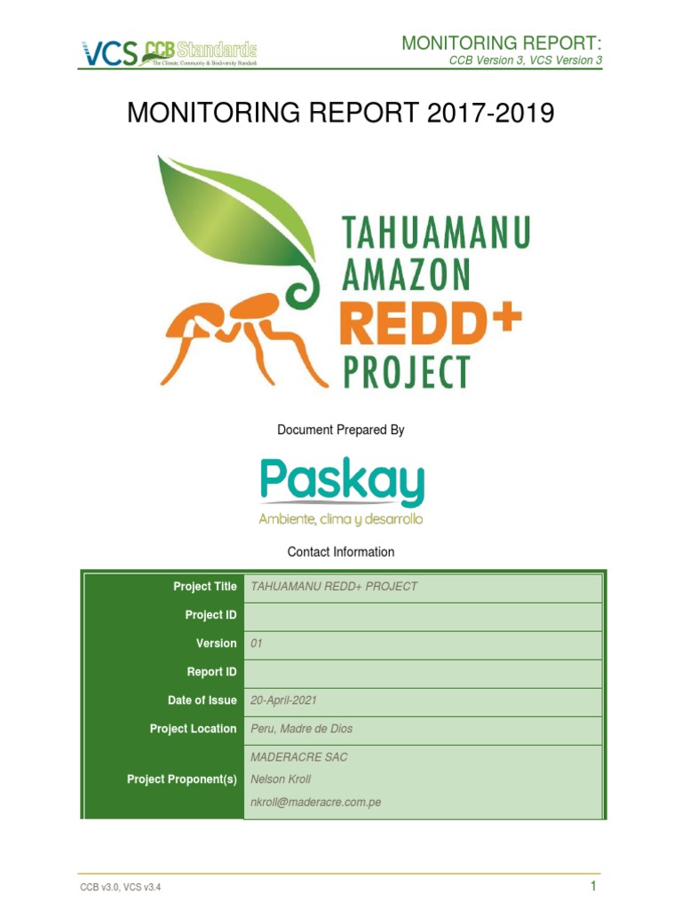 CCB - VCS - Monitoring - Report - Template - CCBv3.0 - VCSv3.4 28042021 ...