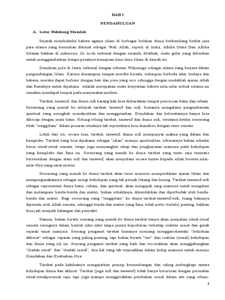 Sejarah Dan Perkembangan Tarekat | PDF