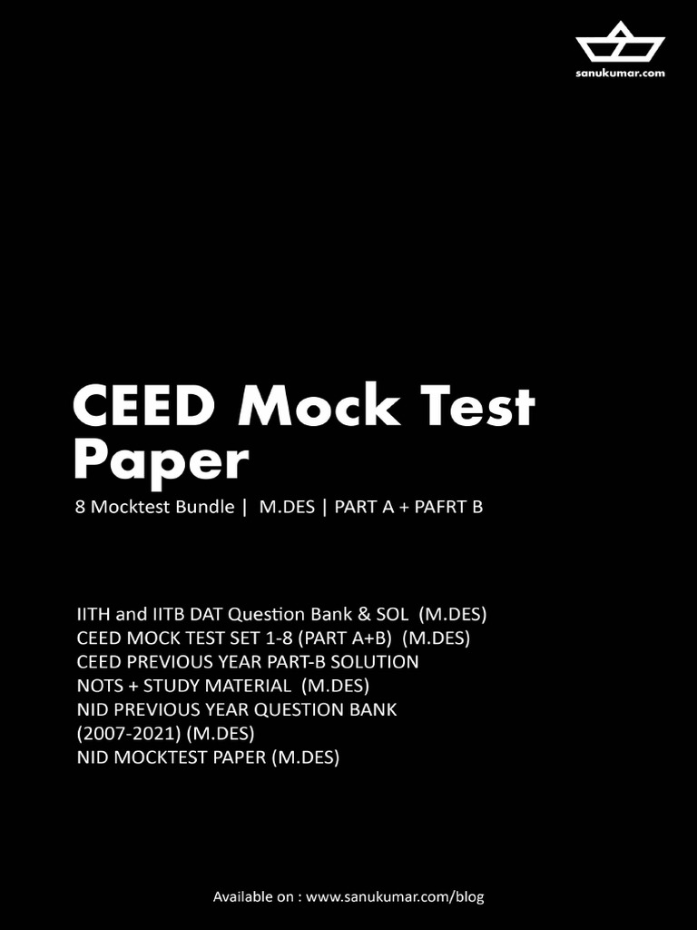 Ceed Mock Test Paper 1 | PDF | Drawing