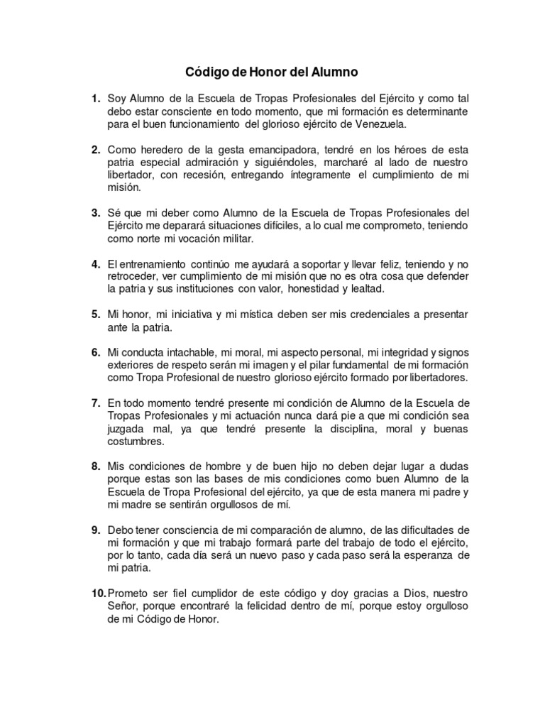 Código de Honor Del Alumno EJB | PDF