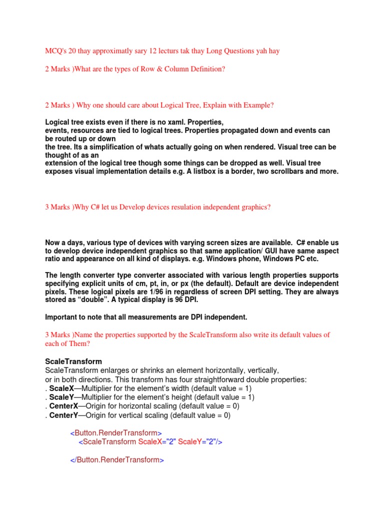 Cs 411 Myprep Pdf Windows Presentation Foundation Pixel