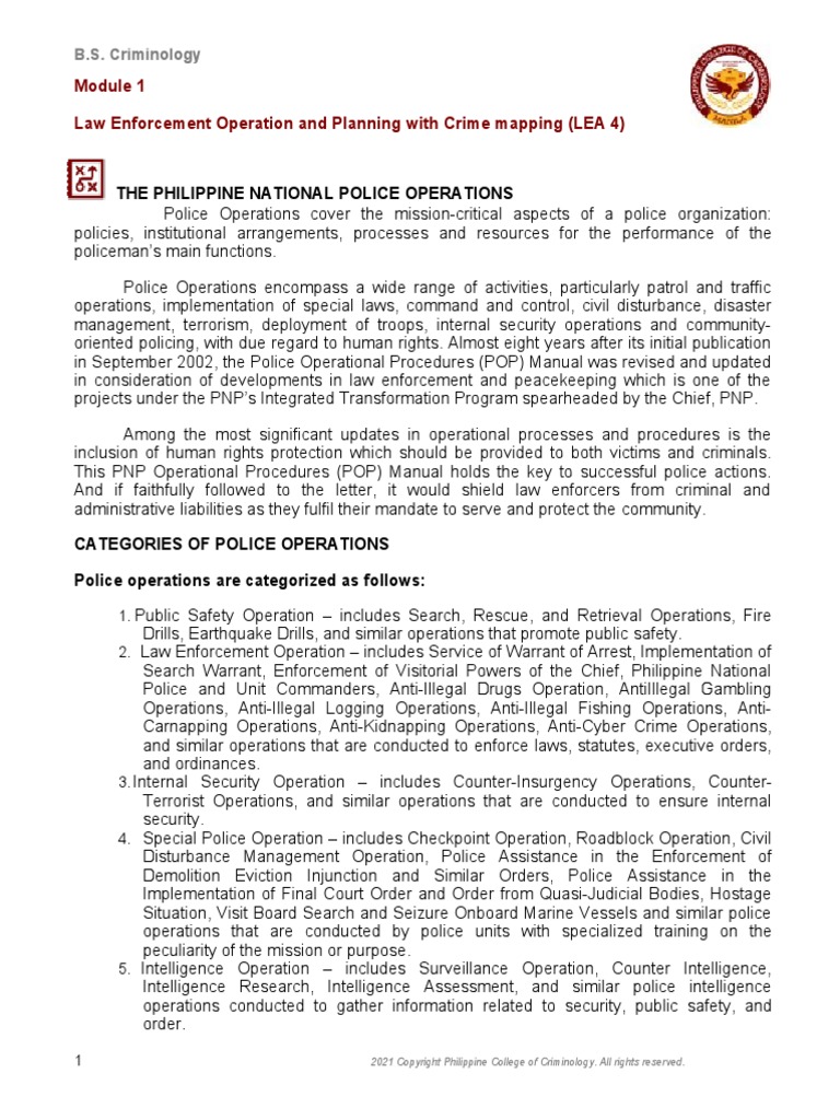The Philippine National Police Operations | Download Free PDF | Police ...