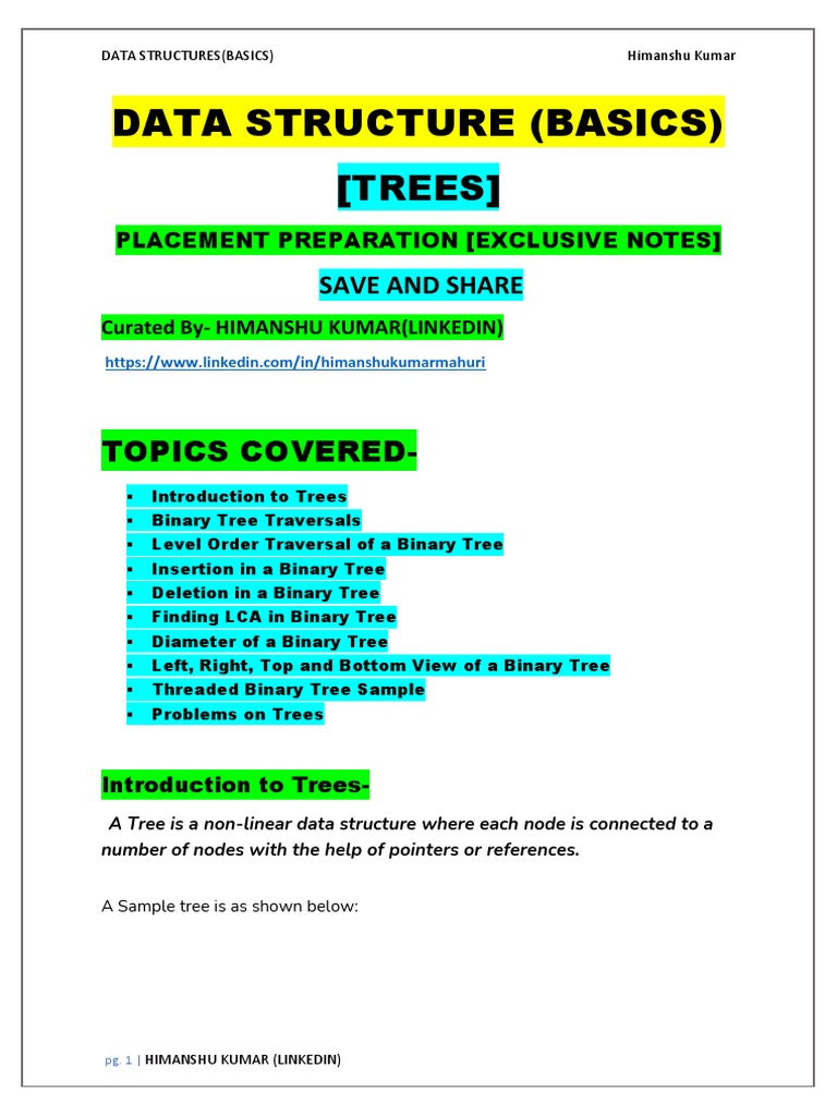 Data Structures (Tree) | PDF | Computer Data | Applied Mathematics