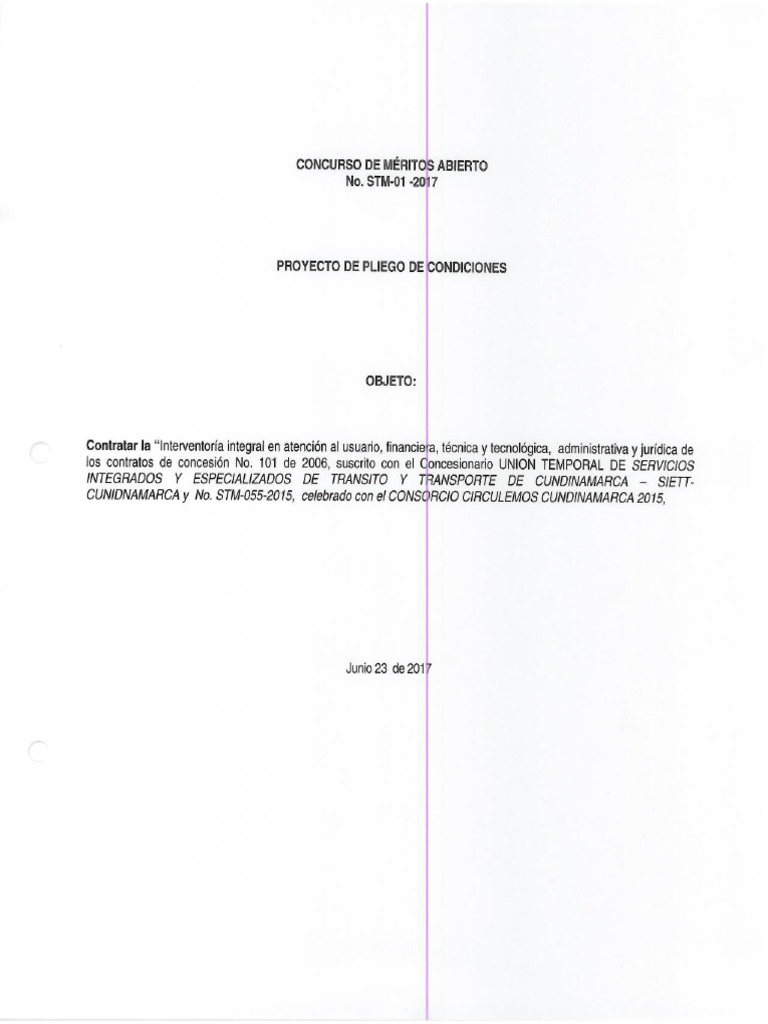 Proyecto de Pliegos | PDF