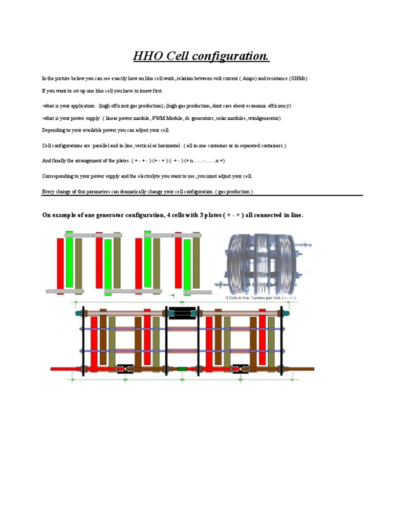 HHO Cell Configuration | PDF | Gases | Energy Technology