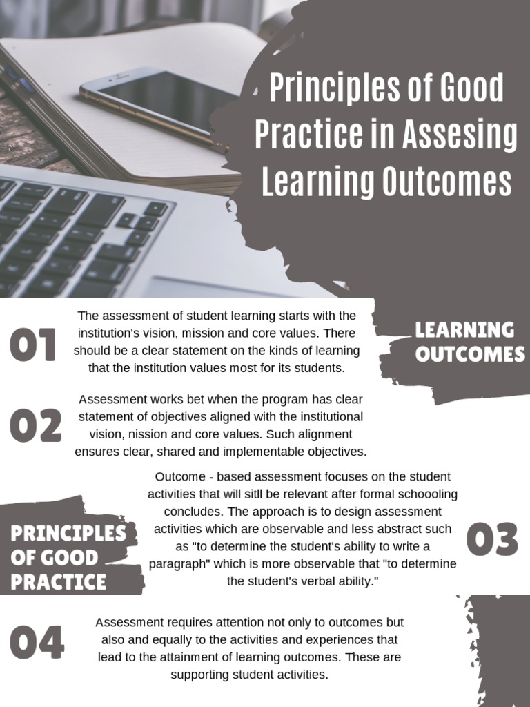 Principles of Good Practice in Assesing Learning Outcomes | PDF