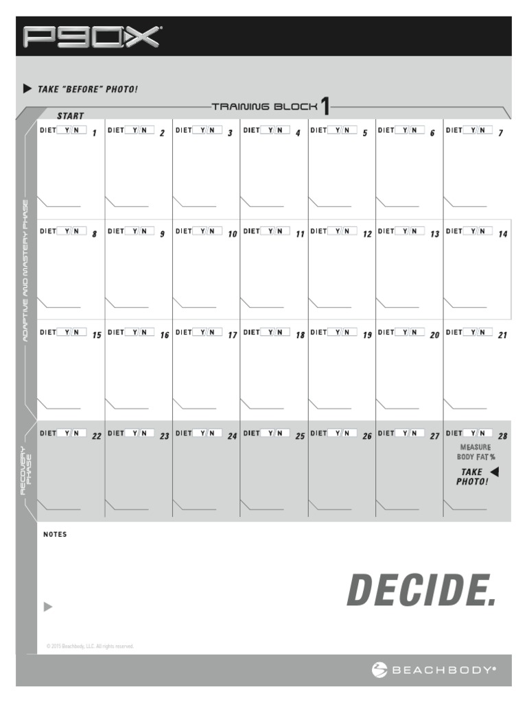 P90X Workout Calendar | PDF
