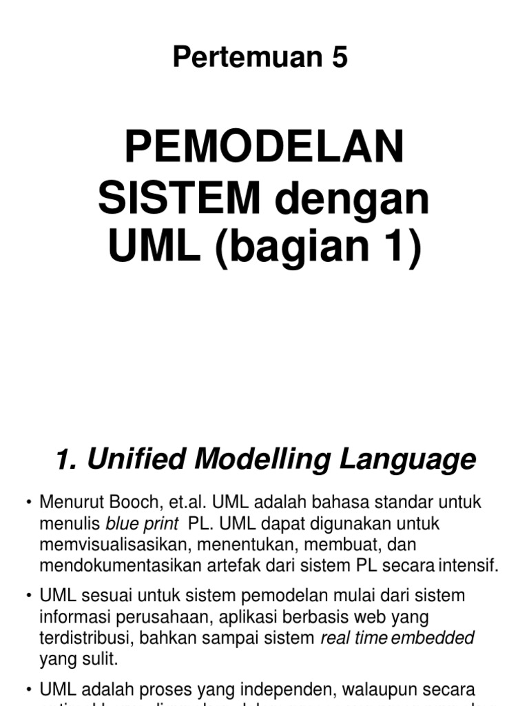 Pertemuan 5 UML PART - 1 | PDF