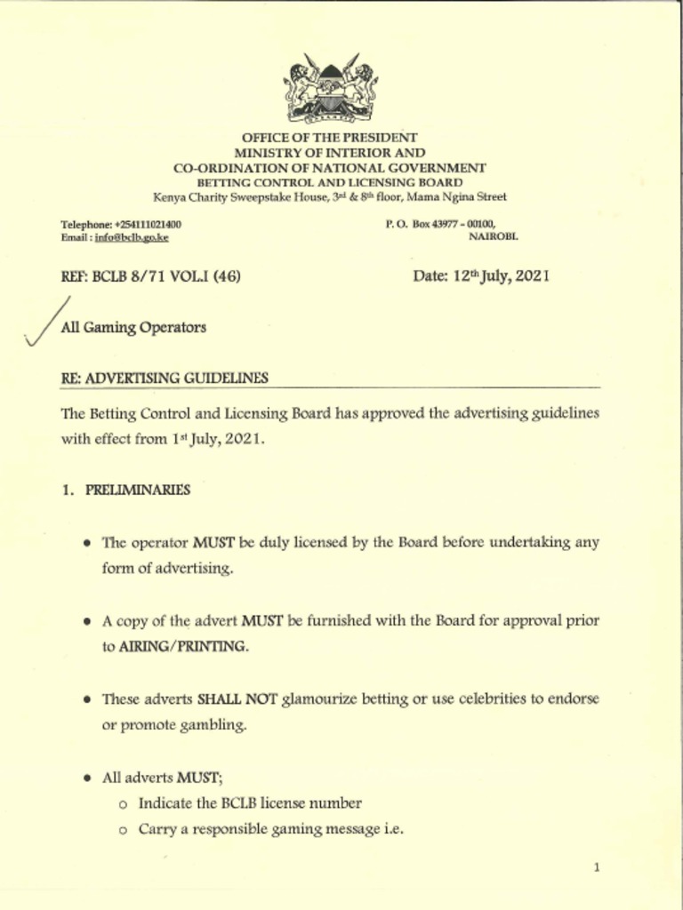 BCLB Advertising Guidelines 2021 | PDF