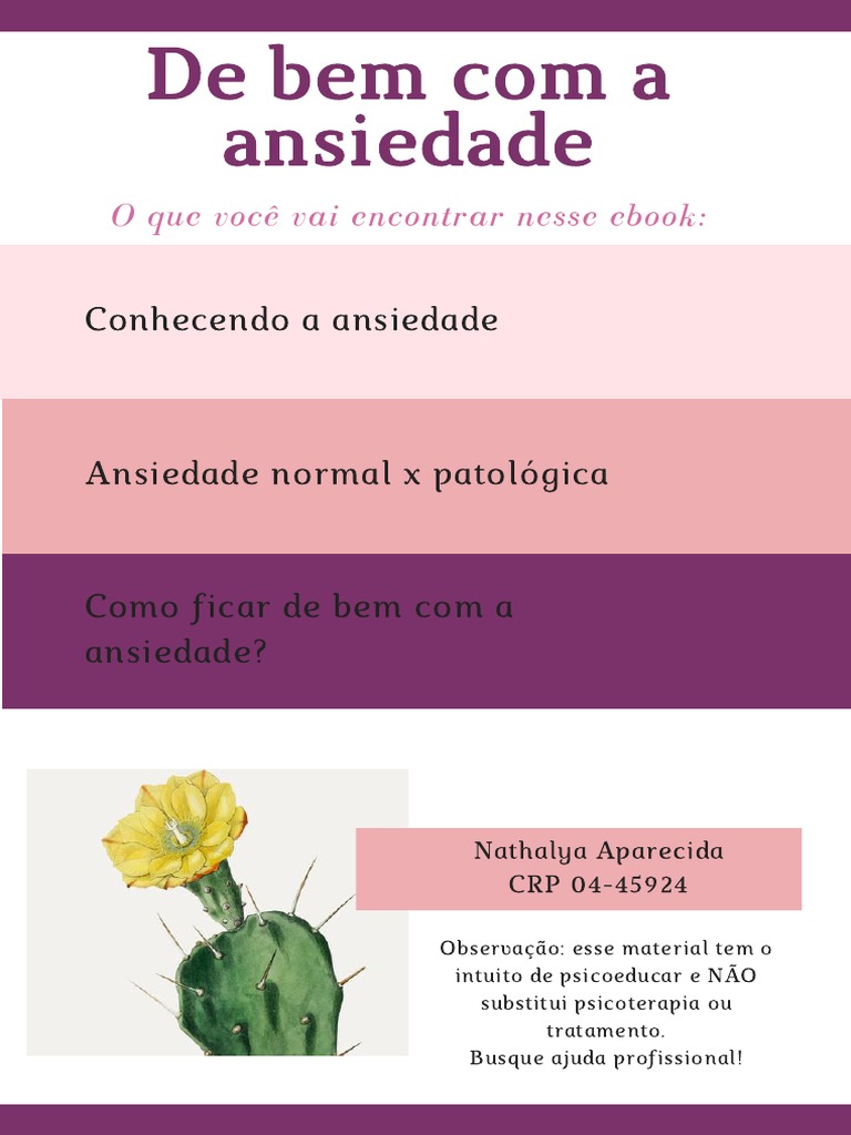 Ebook ANSIEDADE | PDF | Ansiedade | Metafísica da mente