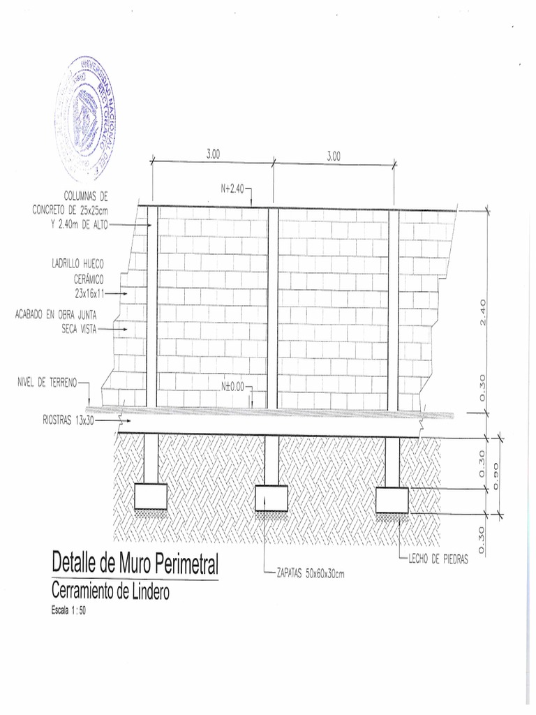Plano Muro Perimetral 1666270062676 | PDF