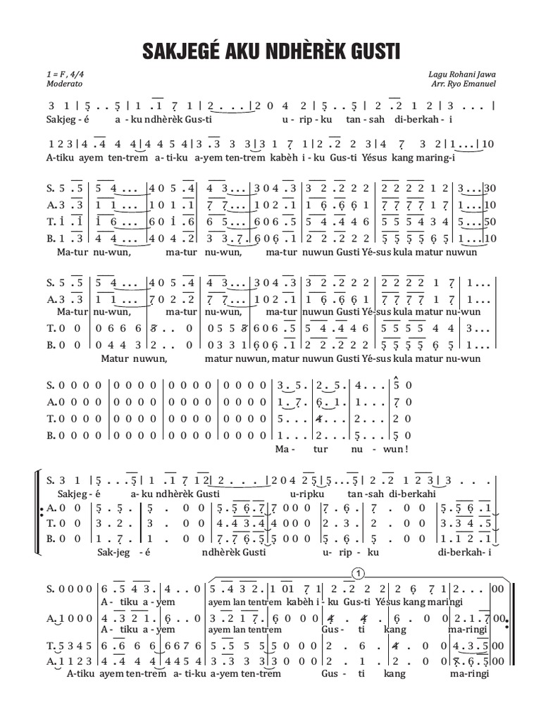 Sakjege Aku Ndherek Gusti | PDF