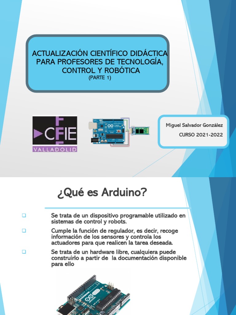 ACTUALIZACIÓN CIENTÍFICO DIDÁCTICA PARA PROFESORES DE TECNOLOGÍA - 2022-ARDUINOs4 | PDF ...