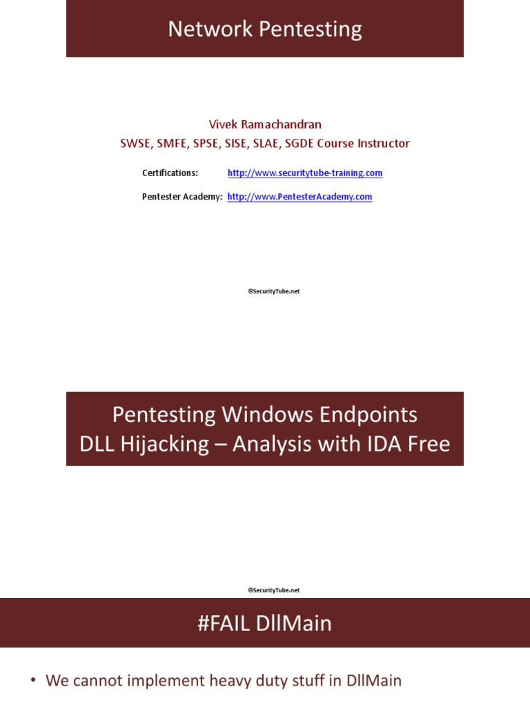 DLL Hijacking Ida Analysis | PDF