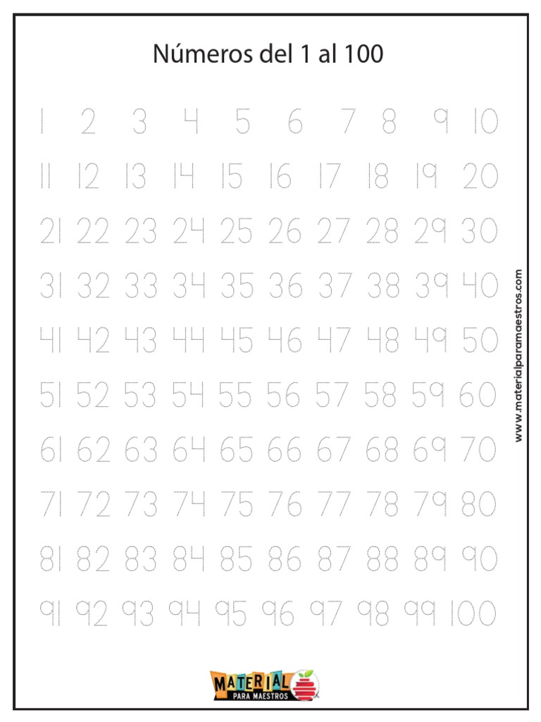 Cuadernillo de Números del 1 al 1000 | PDF