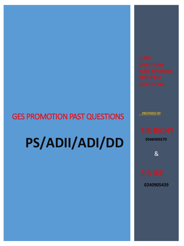 Promotion-Past-Questions For Ges Candidates | PDF | Learning | Teachers