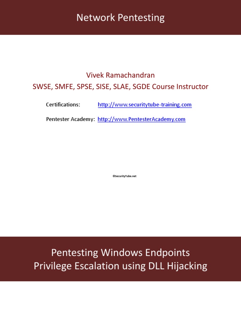 Privilege Escalation DLL Hijacking | PDF | Business | Computers