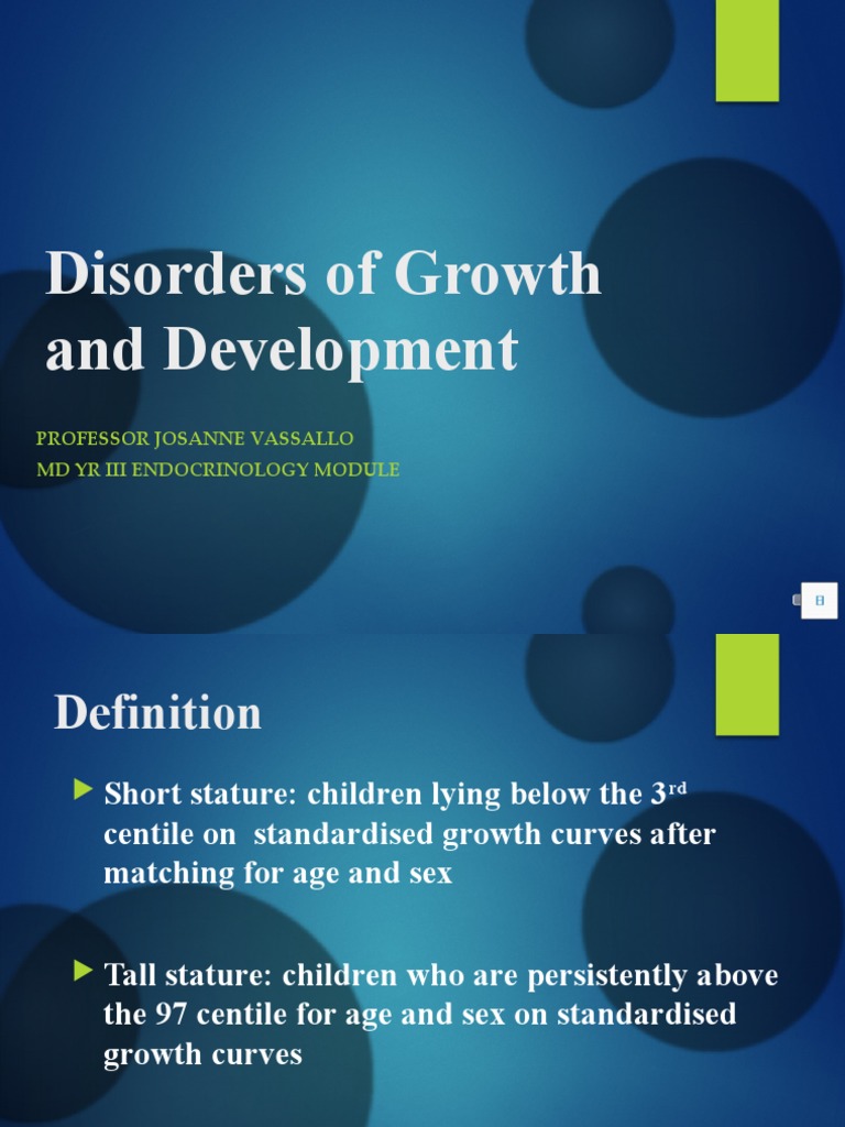 Disorders of Growth and Development | PDF | Puberty | Adrenal Gland