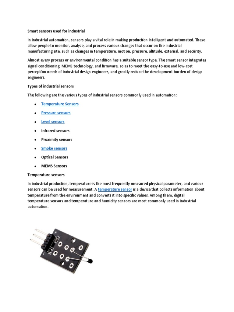 Sensors - Notes | PDF | Actuator | Sensor