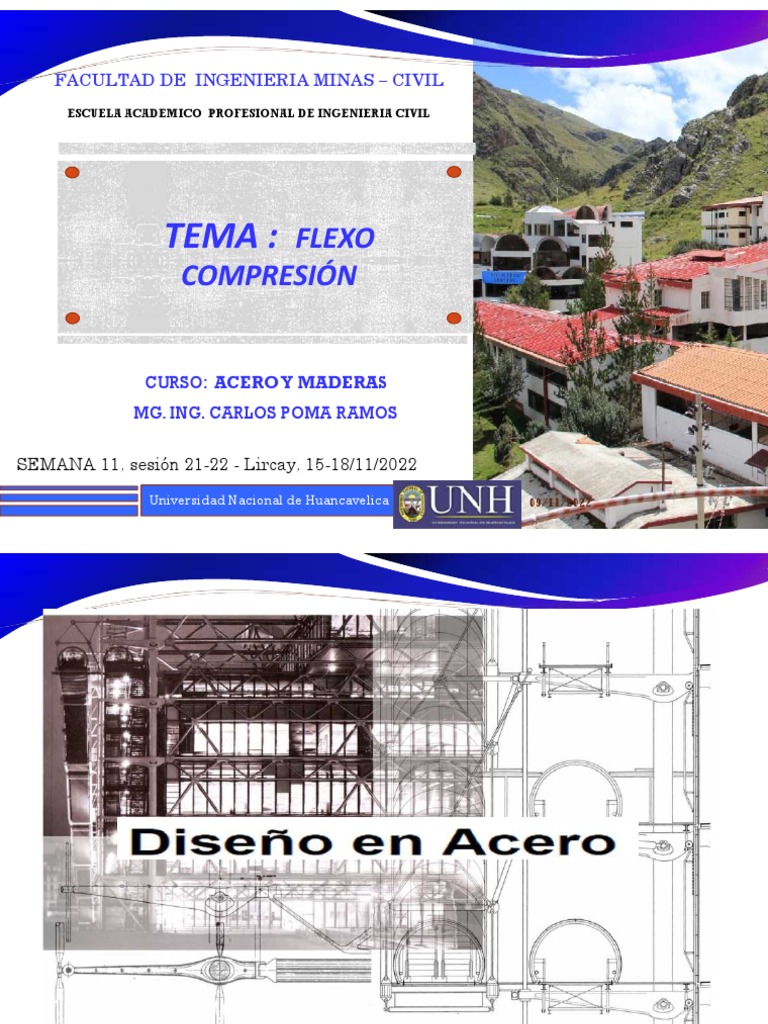 FLEXO COMPRESIÓN Diseño de Madera y Acero | PDF