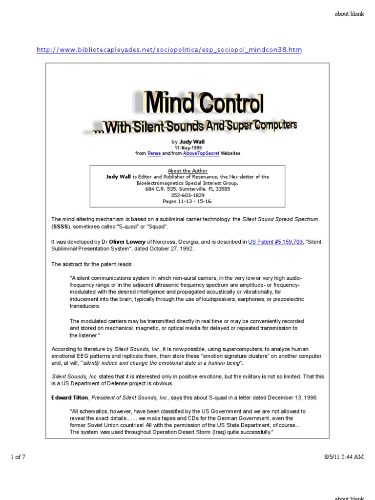Mind Control With Silent Sounds | PDF | Electroencephalography | Perception