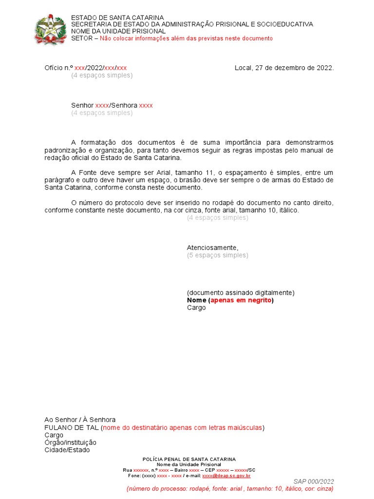Modelo De Of+¡cio | Pdf