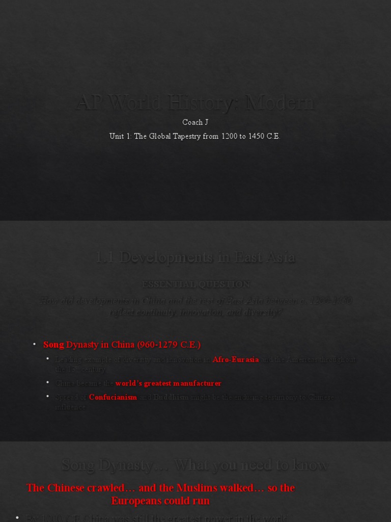 Song Dynasty Innovations (1200-1450) | PDF | Inca Empire | Slavery