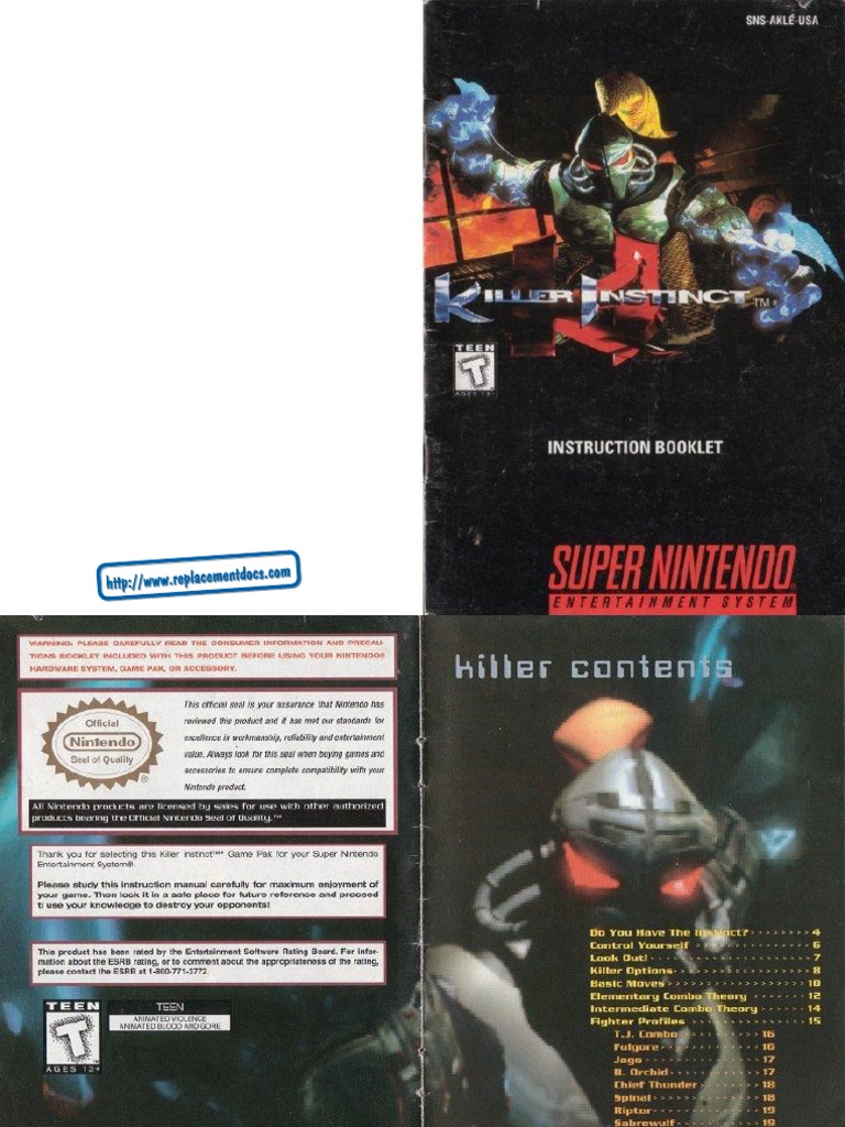 Killer Instinct Manual | PDF