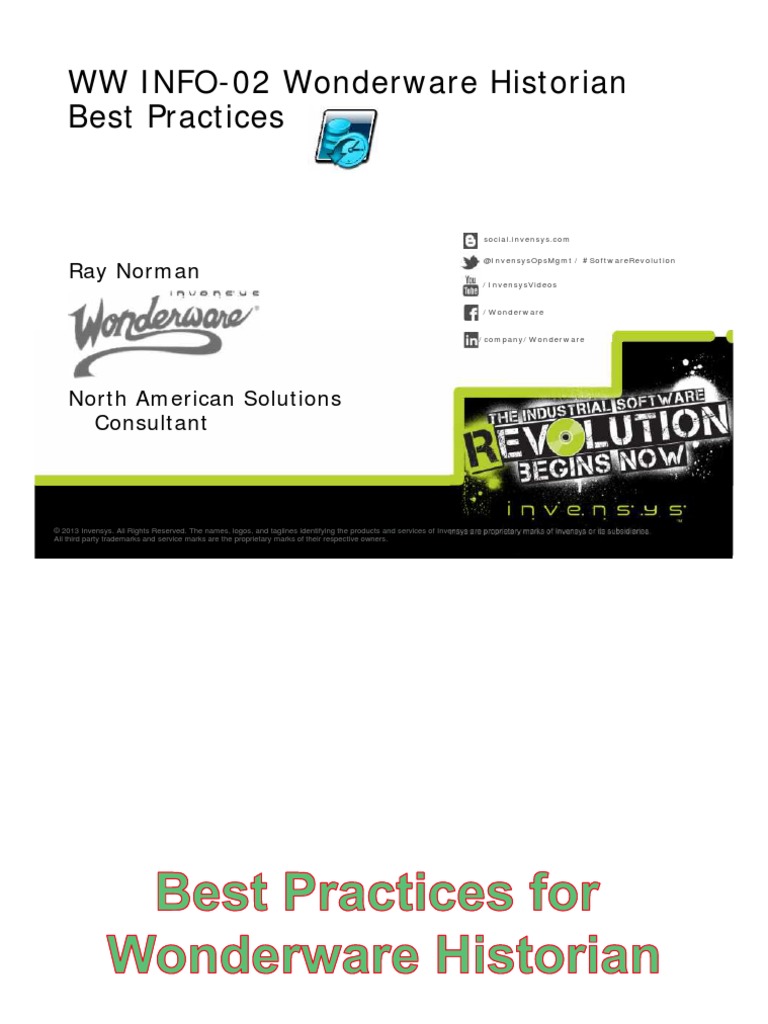 WW INFO-02 - Wonderware Historian Best Practices Final | Download Free PDF | Computer Data ...