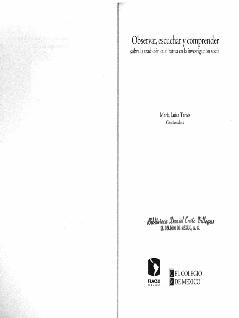 Tarres. Lo Cualitativo Como Tradicion | PDF Tarres. Lo Cualitativo Como Tradicion | PDF