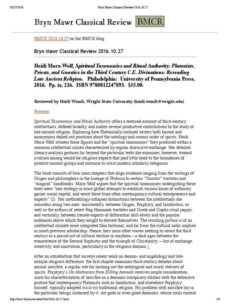 Heidi Marx Wolf Spiritual Taxonomies and | PDF