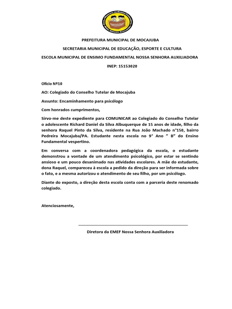Encaminhamento Conselho Tutelar | PDF Encaminhamento Conselho Tutelar | PDF