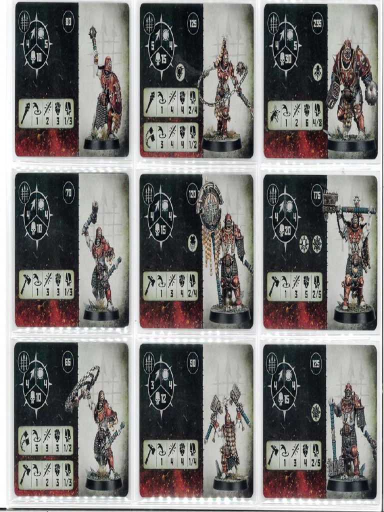 Warcry Fighter Cards and Terrain Construction Instructions | PDF